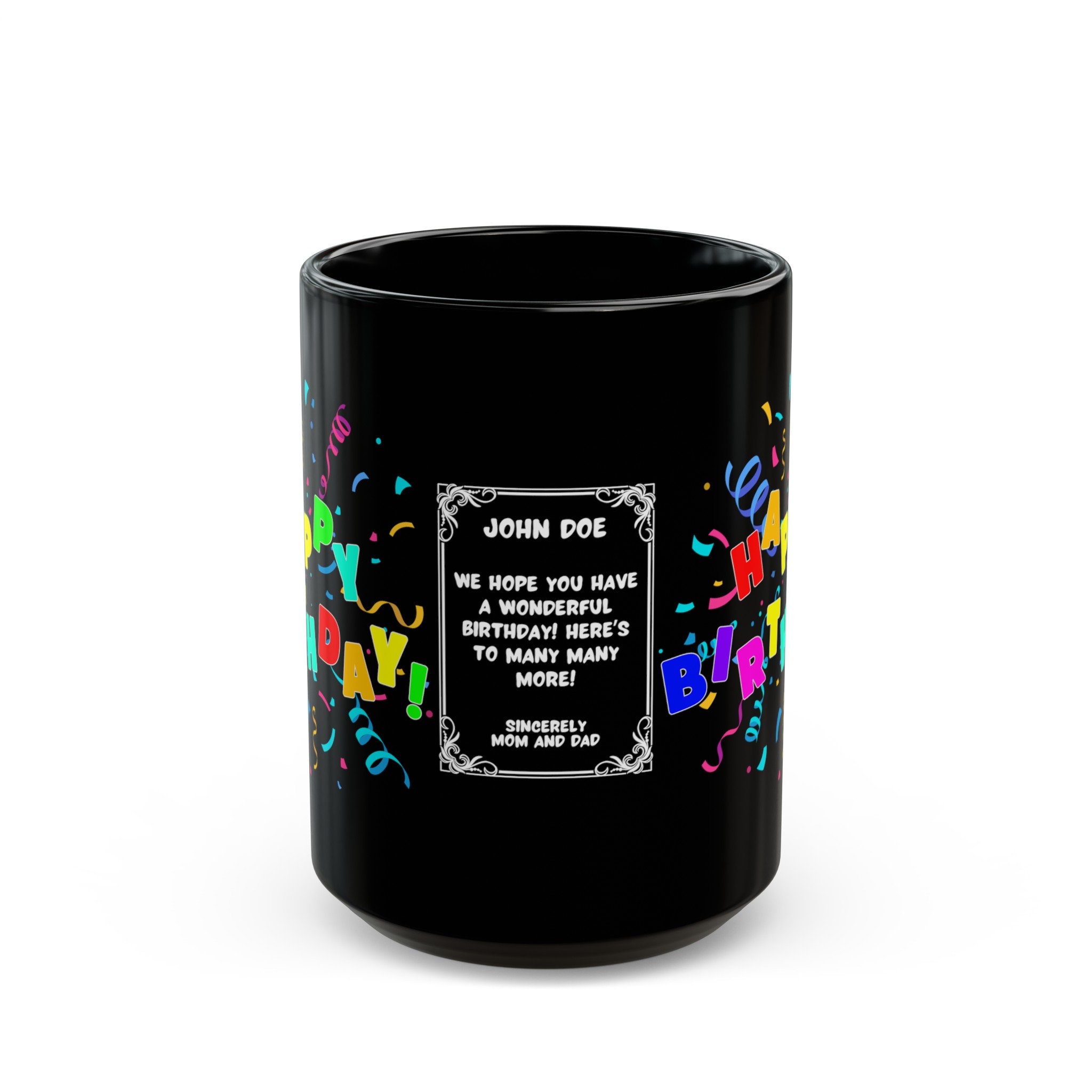 Customizable Happy Birthday Fun Party Gift Message Mug for Gifting ...