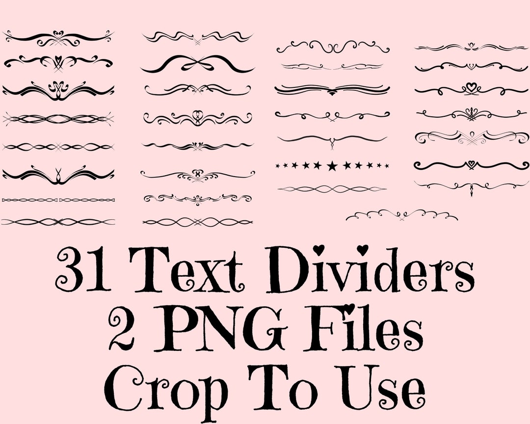 31 Pack of Stationery Text Dividers Borders Fancy Borders Elegant ...