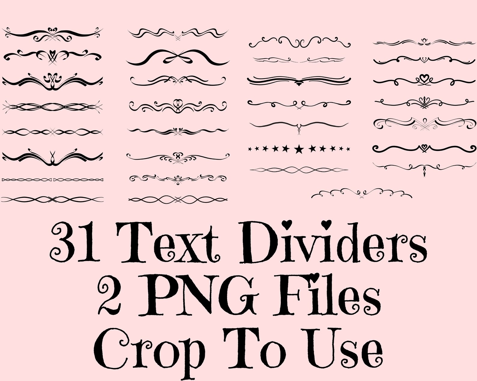 31 Pack of Stationery Text Dividers Borders Fancy Borders Elegant ...