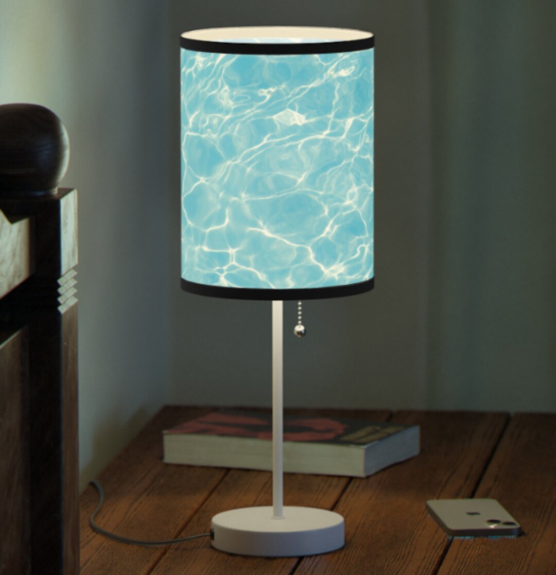 Shimmering Water Table Desk Lamp Aqua Designed Small Lamp for People ...