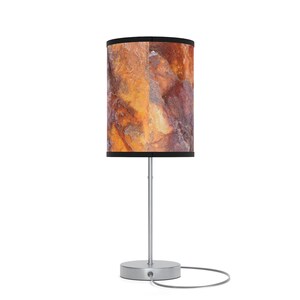 Rusted Metal Design Desk Lamp Rustic Gift for Lovers of Grunge Small ...