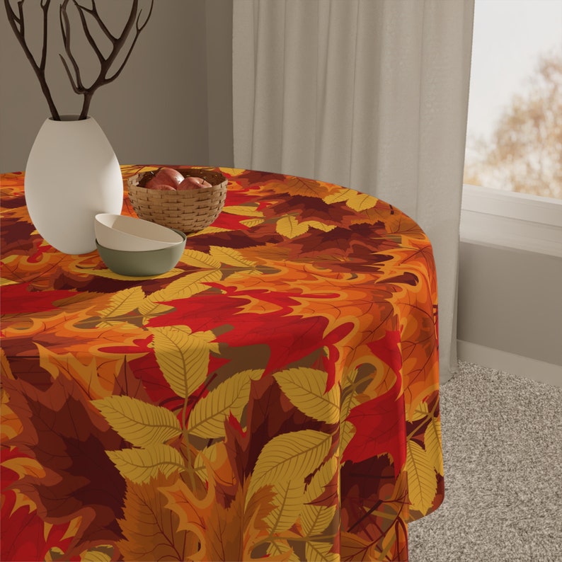 Autumn Leaves Fall Vibes Autumn Beautiful Fall Leaves Tablecloth Fall ...