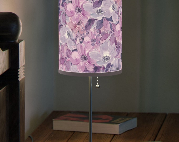 Watercolor Floral Pattern Table Lamp Desk Lamp - Etsy