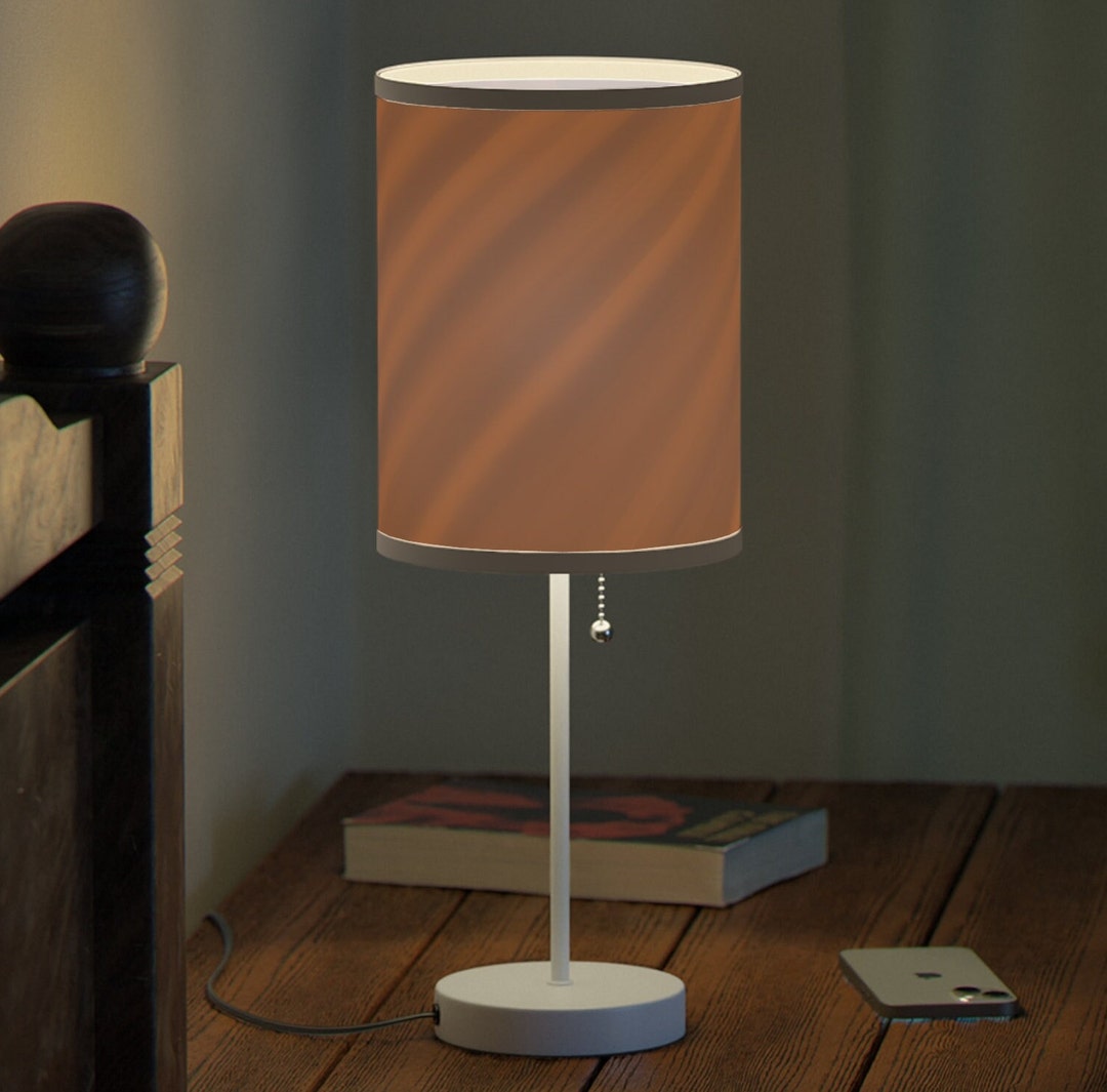 Soothing Mocha Streak Desk Lamp Calm Decor Table Lamp - Etsy