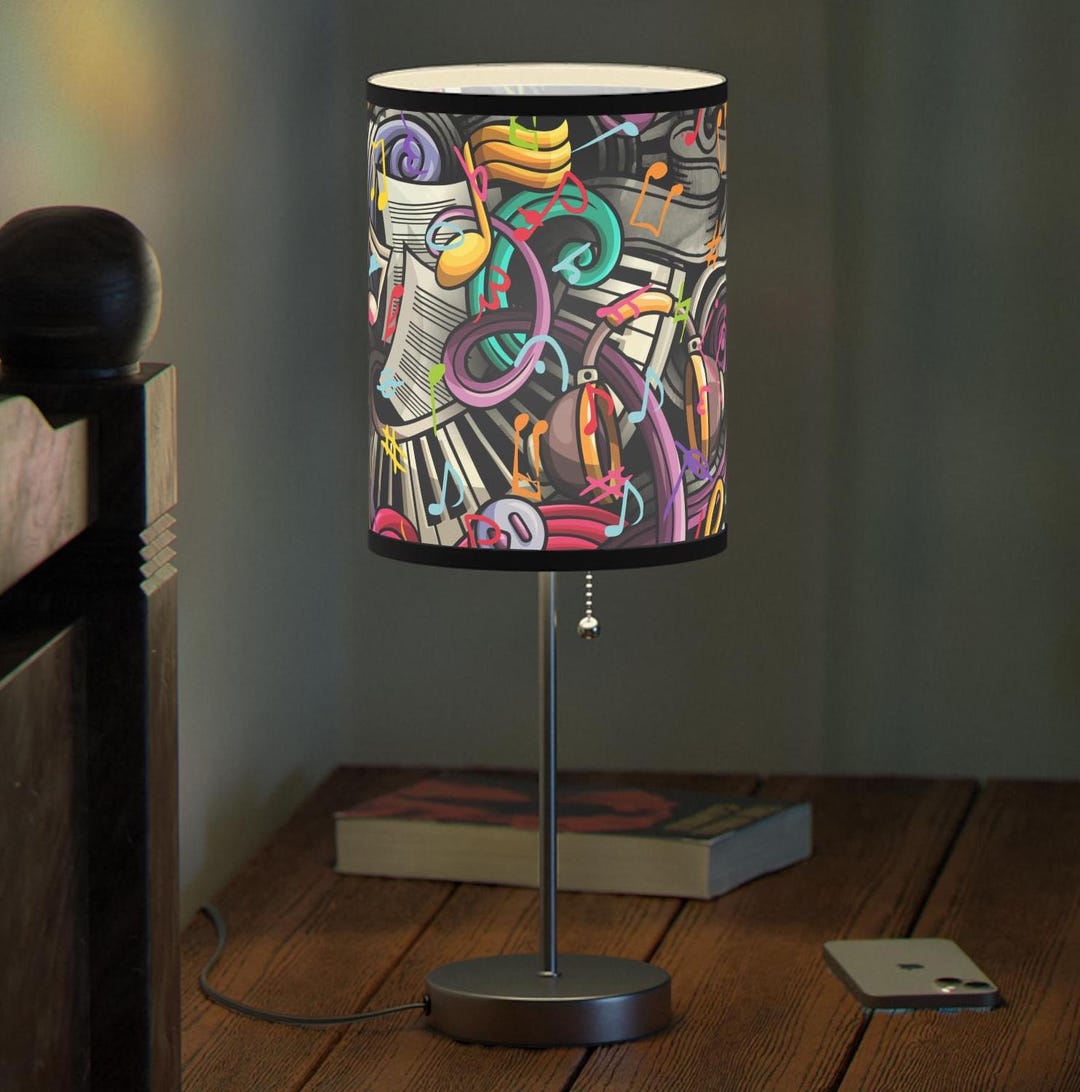 Graffiti Style Music Art Lamp for Musicians and Music Teachers Music ...