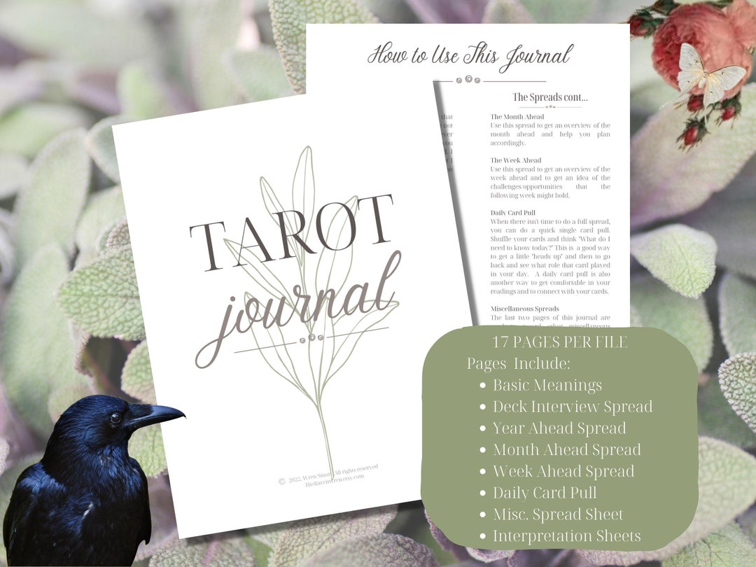 Tarot Journal | Printable Journal | Tarot Digital Download | Tarot ...