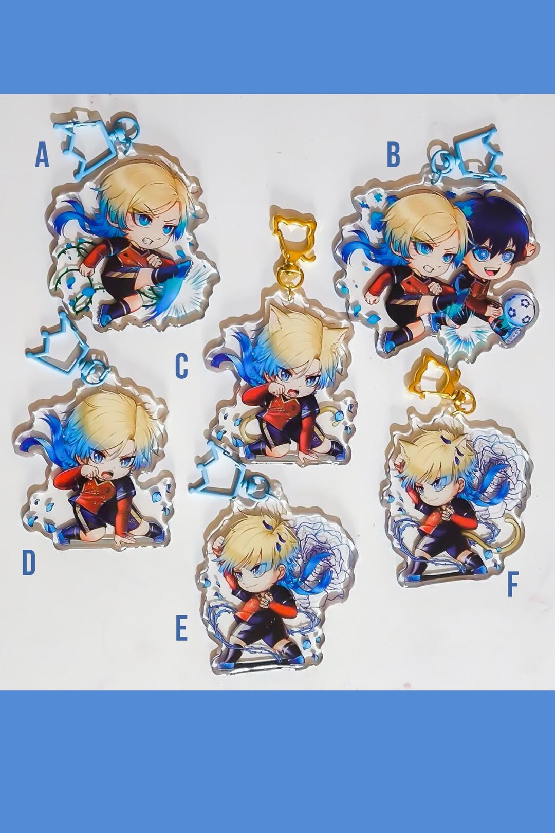 BLLK Michael Kaiser Insp B Lock Blue Lock Insp Acrylic Keychain / Key ...