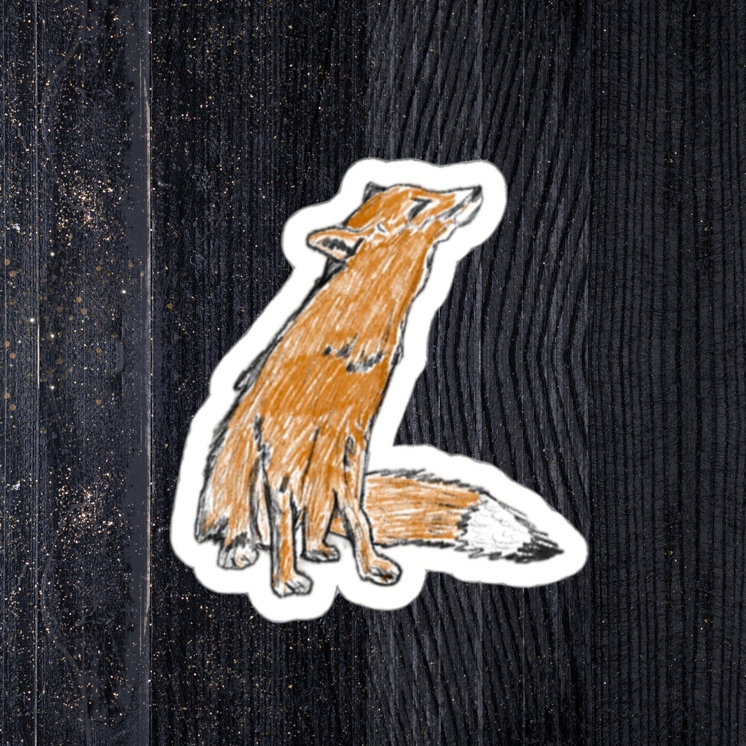 Cute Fox Sticker. Tiny Fox Sticker. Hand Drawn Fox Sticker. Eco ...