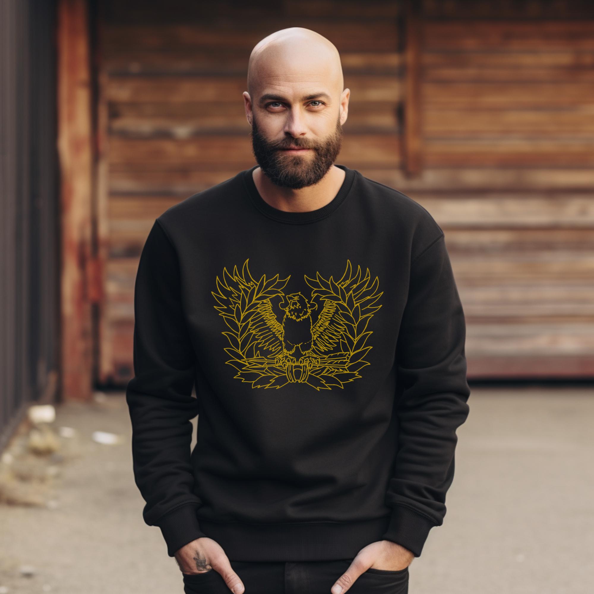 US Army Warrant Officer Rising Eagle Black Unisex Heavy Blend™ Crewneck ...
