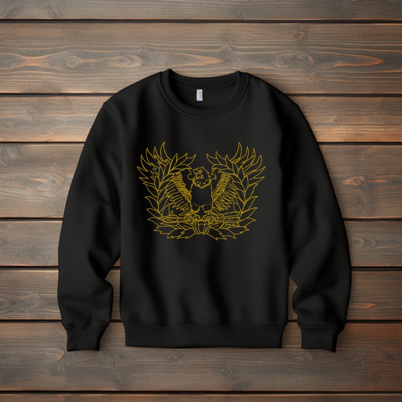 US Army Warrant Officer Gold Eagle Rising Black Unisex Heavy Blend ...