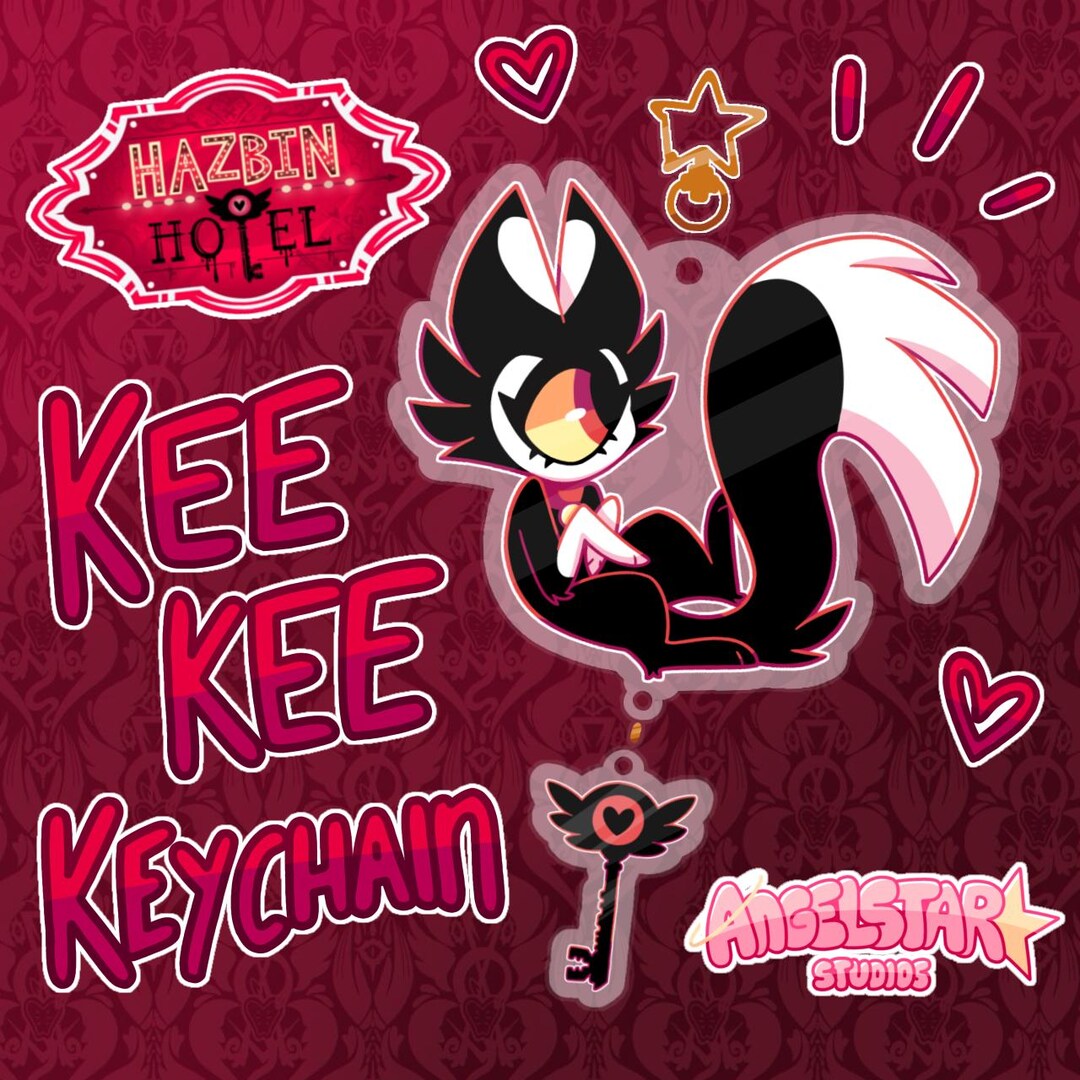 Hazbin Hotel Keekee + Key Double Charmed Keychain - Etsy