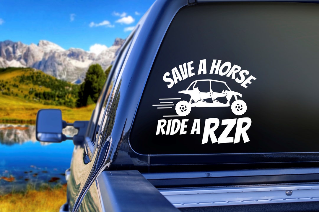 SXS Decal Save a Horse Ride a RZR Vinyl Sticker for Window, Trailer ...