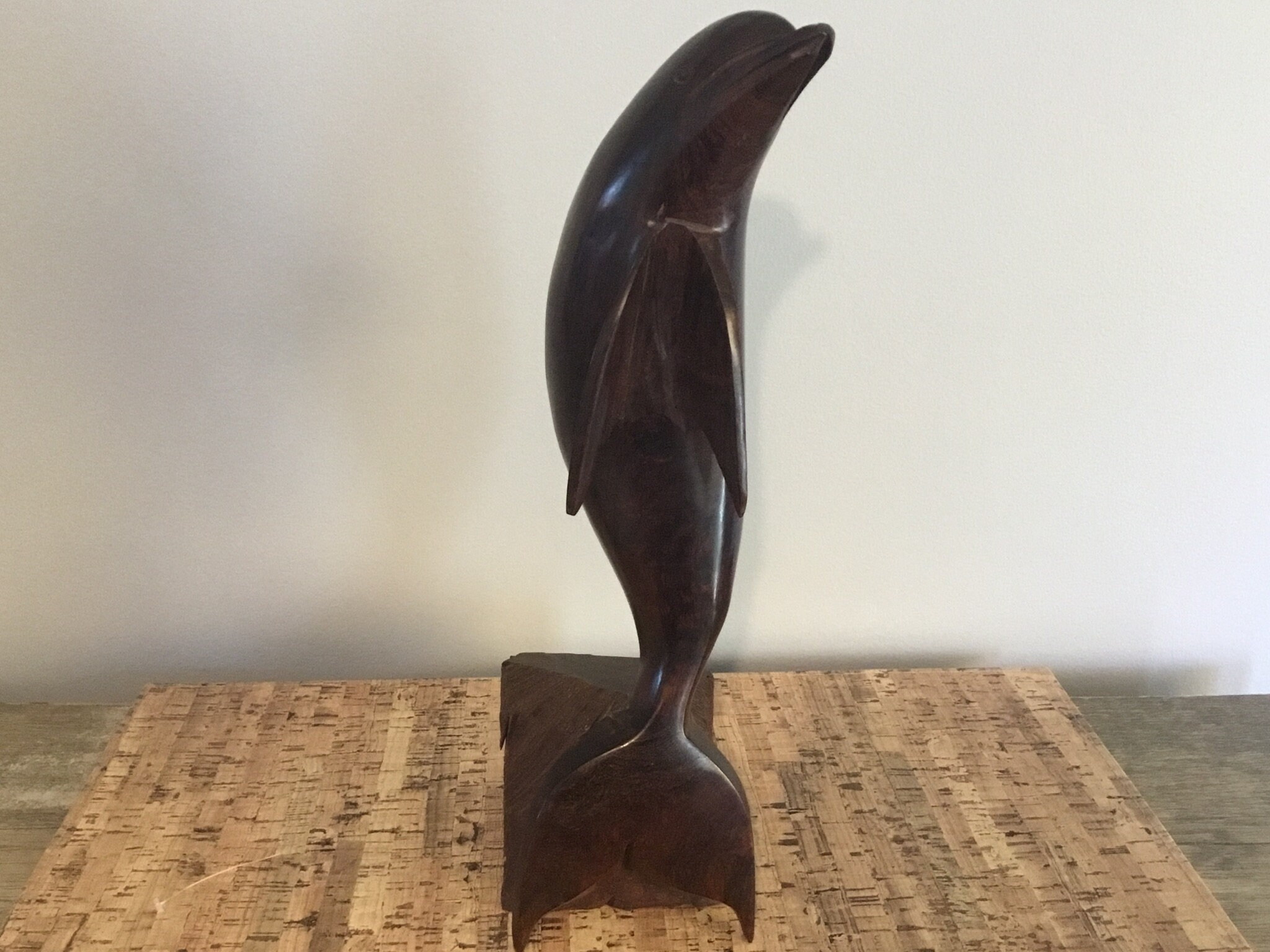 Hand Carved Wooden Dolphin Done With Nice Details and Fine Finish ...