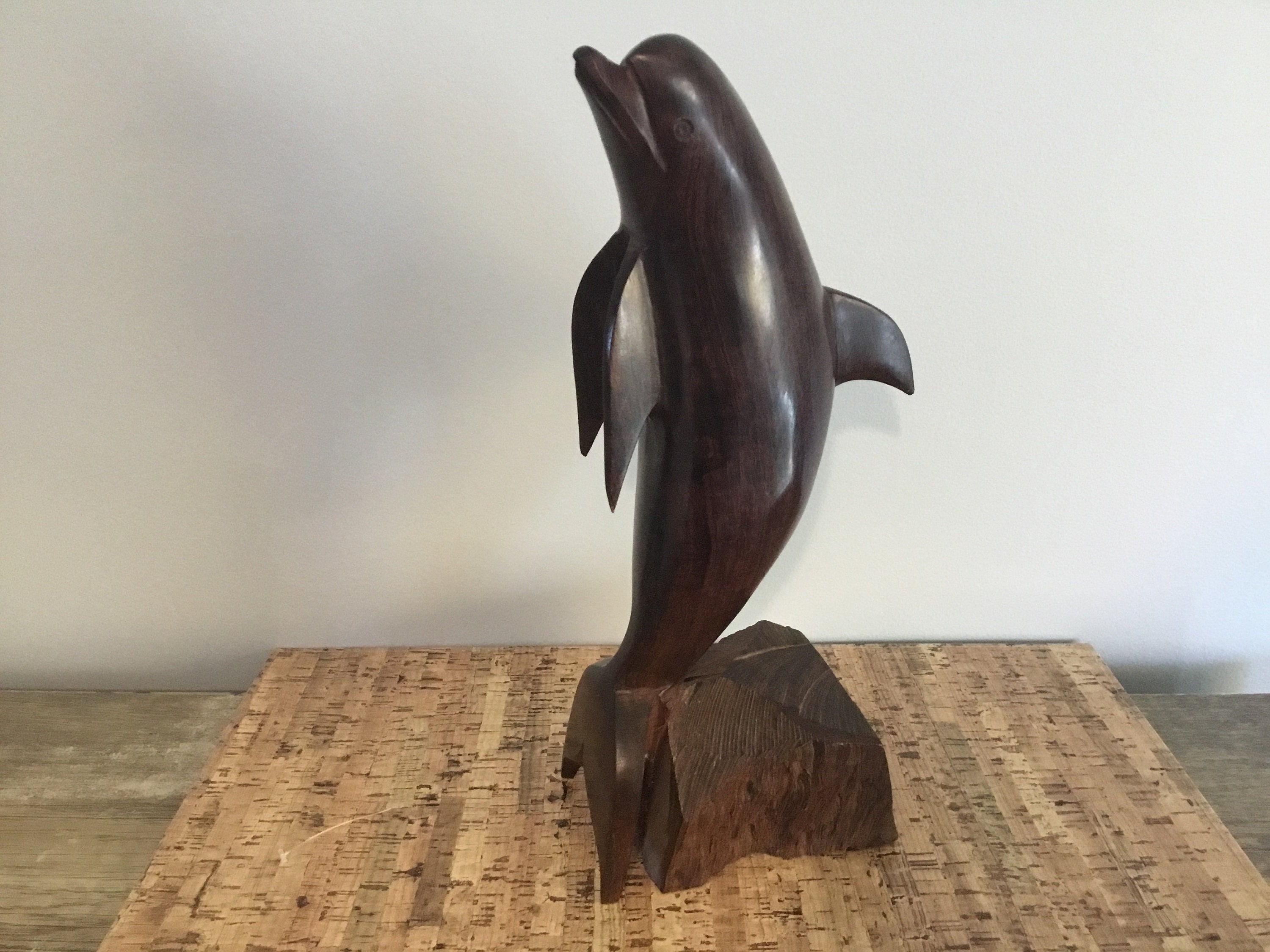 Hand Carved Wooden Dolphin Done With Nice Details and Fine Finish ...