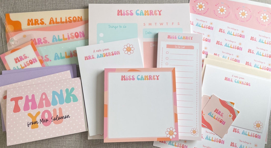 Personalized Teacher Bundle, Custom Notepads for Teachers, Back to ...
