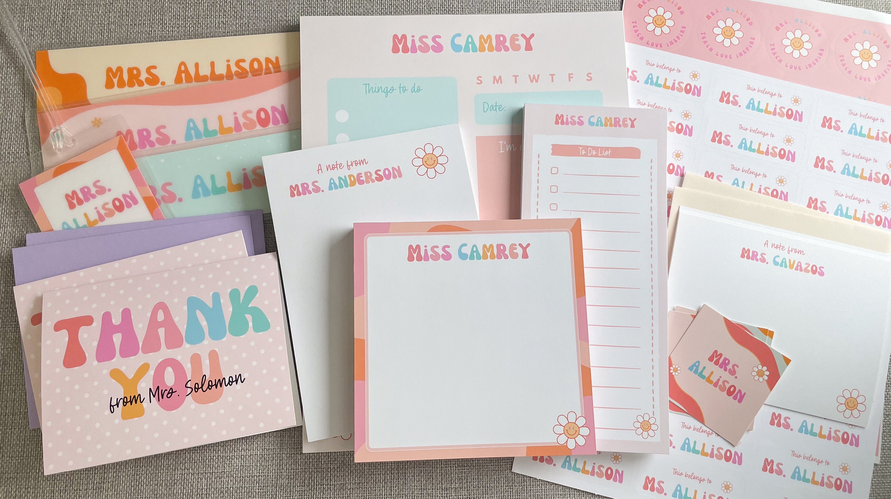 Personalized Teacher Bundle, Custom Notepads for Teachers, Back to ...