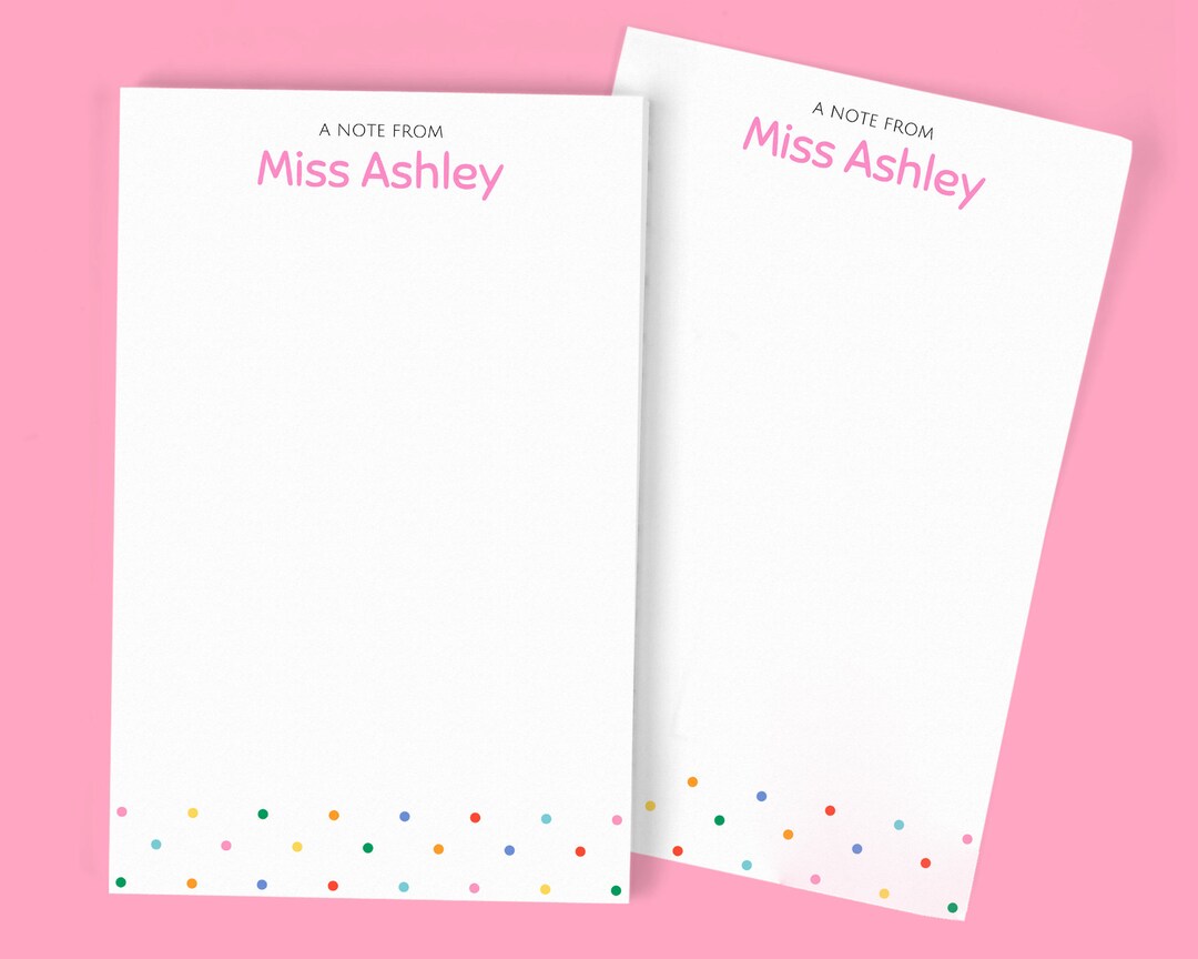 Personalized Teacher Notepad, Customizable Notepad, Personalized ...