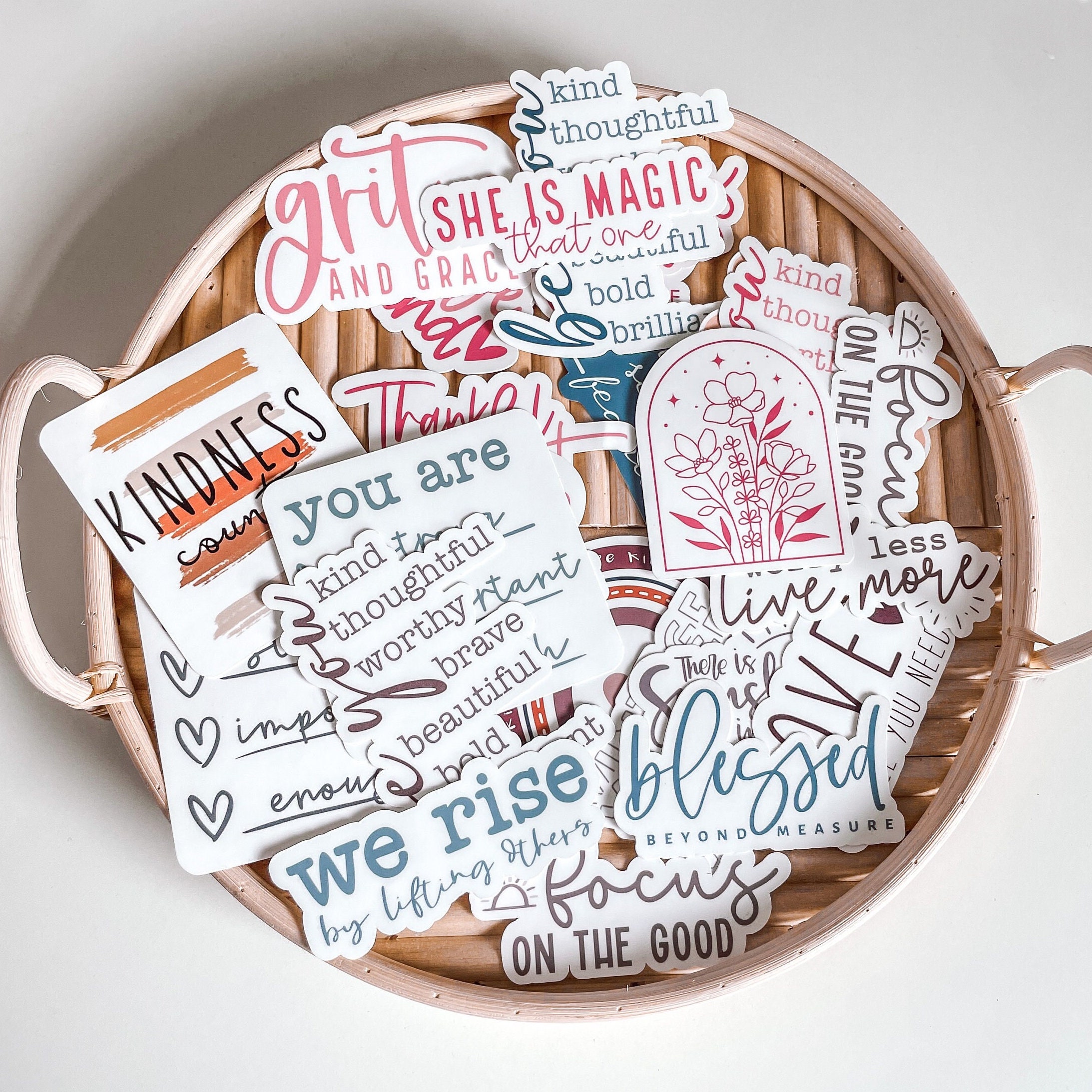 20 Piece Sticker Grab Bag. Stickers Bulk Inspirational Gratitude ...