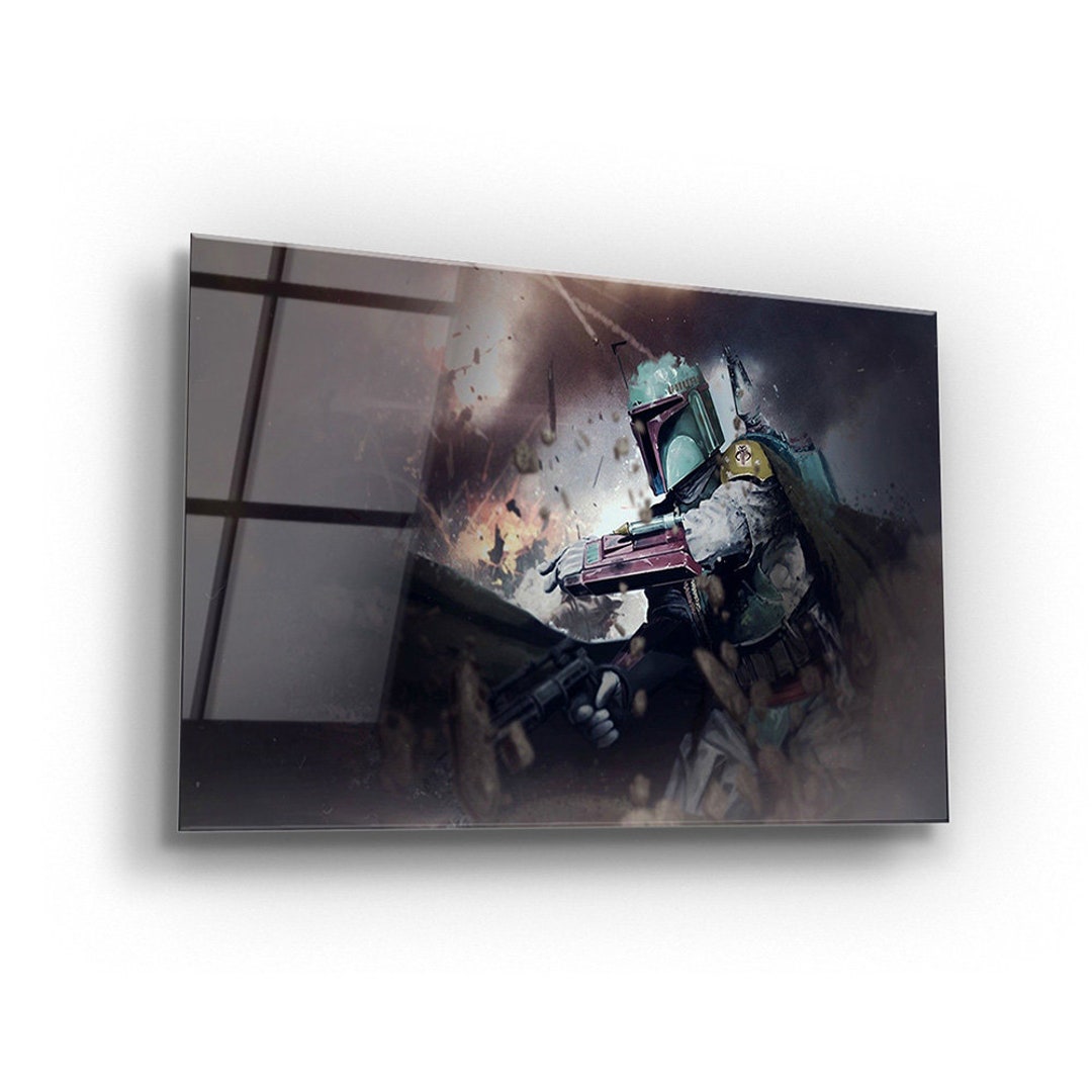 The Last Mandalorian - Glass Wall Art -housewarming Gift - Interior ...