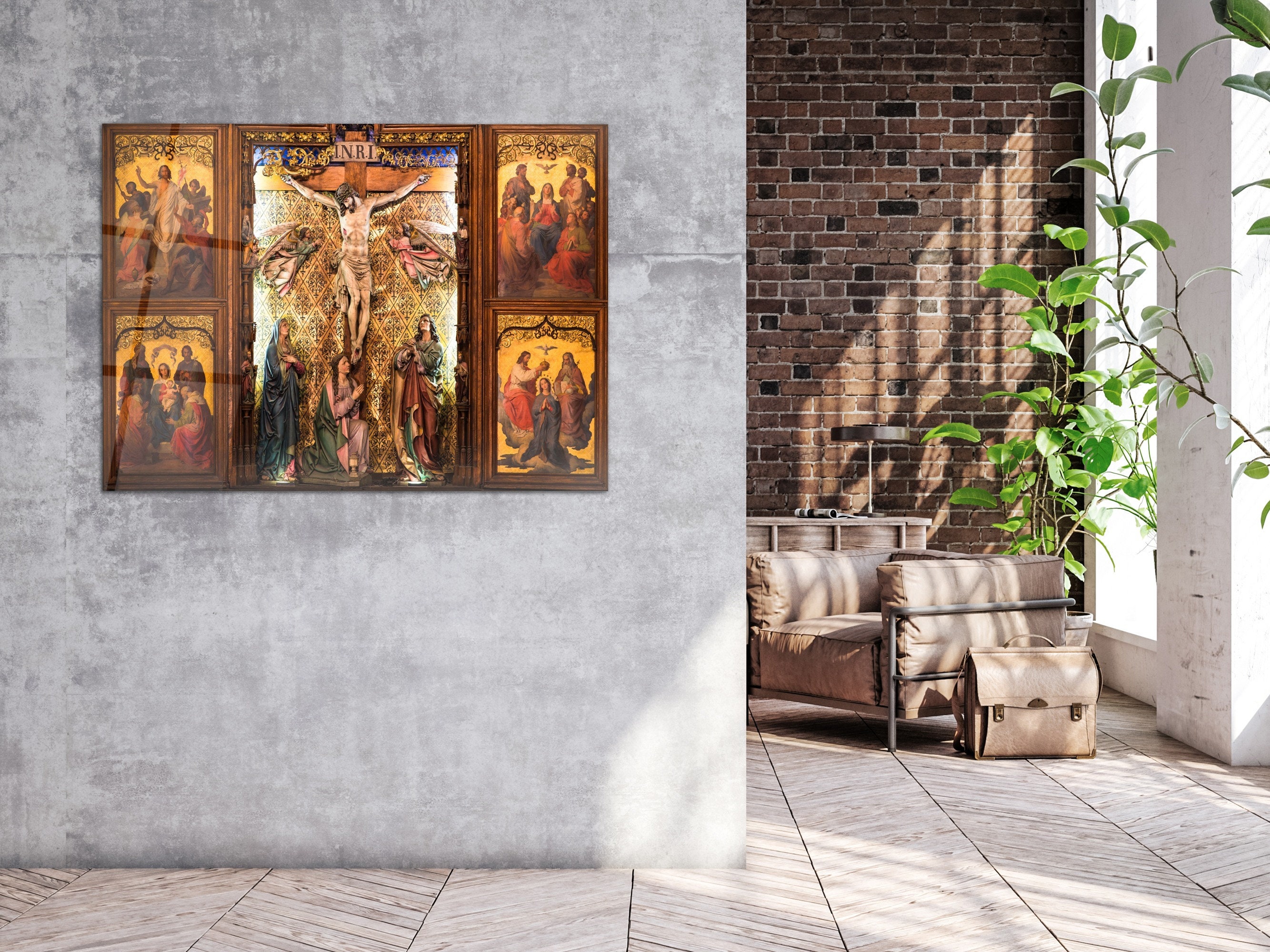 Jesus Christ Glass Wall Art Home Decoration House Warming Gift Interior ...