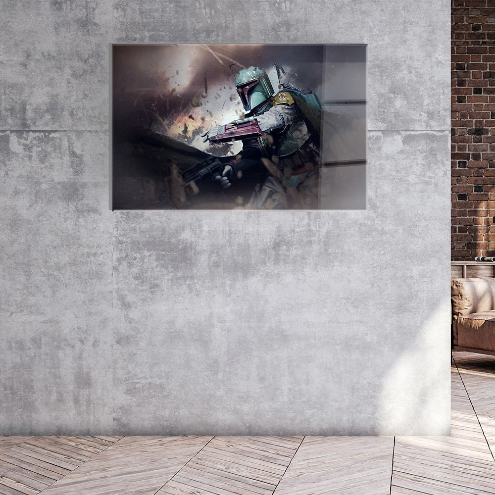 The Last Mandalorian - Glass Wall Art -housewarming Gift - Interior ...