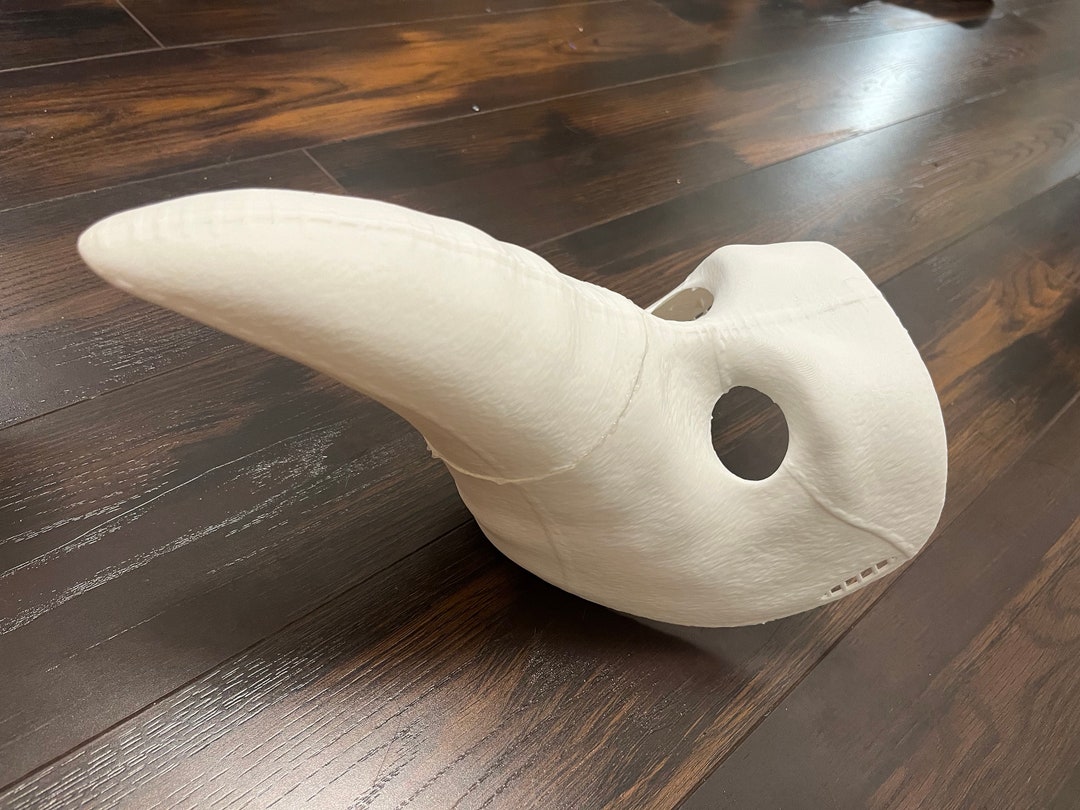 White Plague Doctor Mask With Stitches - Etsy