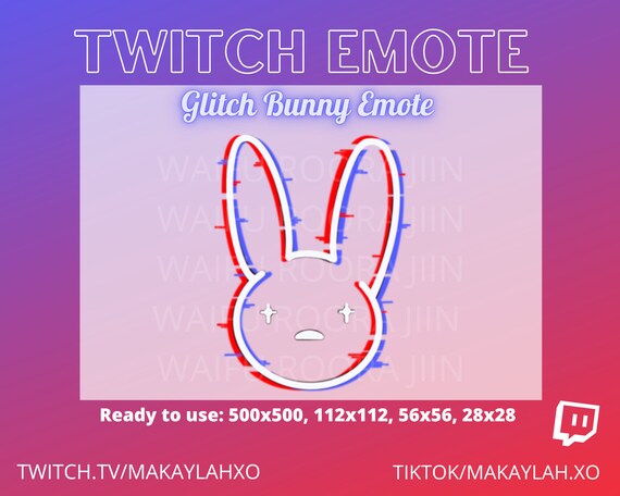 Glitch Bunny Latin Trap 3D Twitch Emote Discord Youtube - Etsy