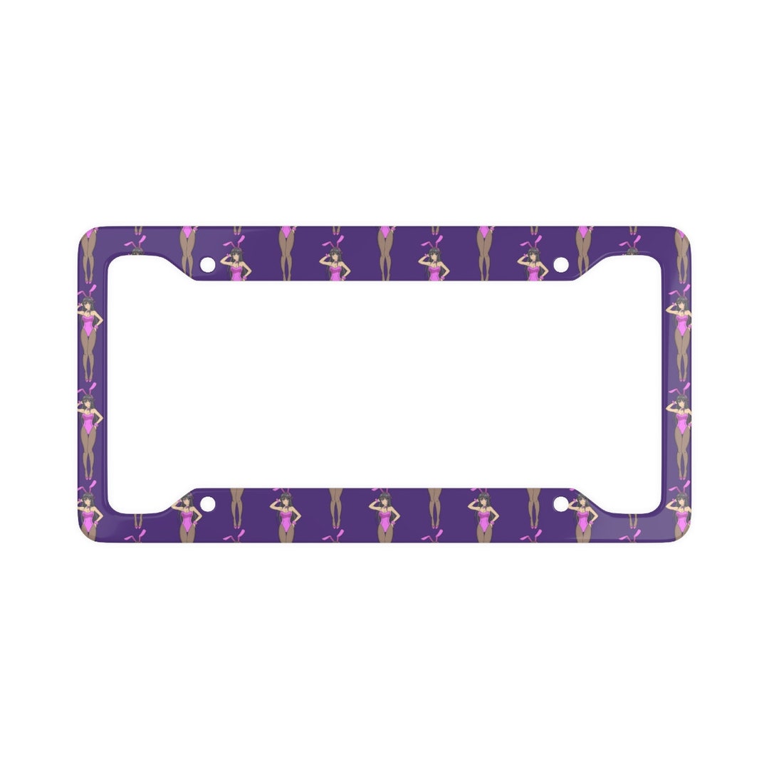 Purple Anime Bunny Girl License Plate Frame - Etsy