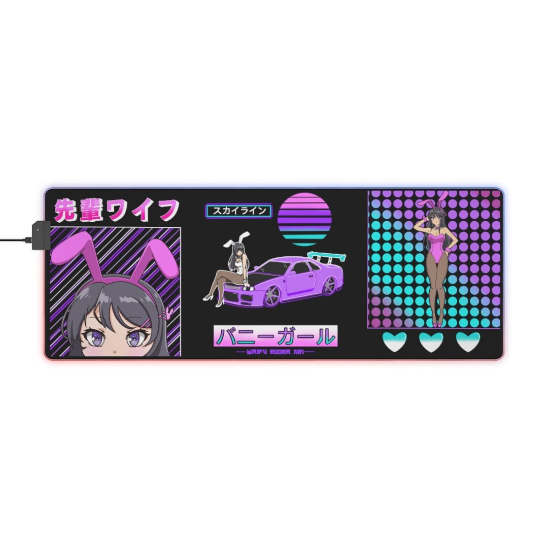 Anime Bunny Girl JDM LED Gaming Mouse Pad - Etsy