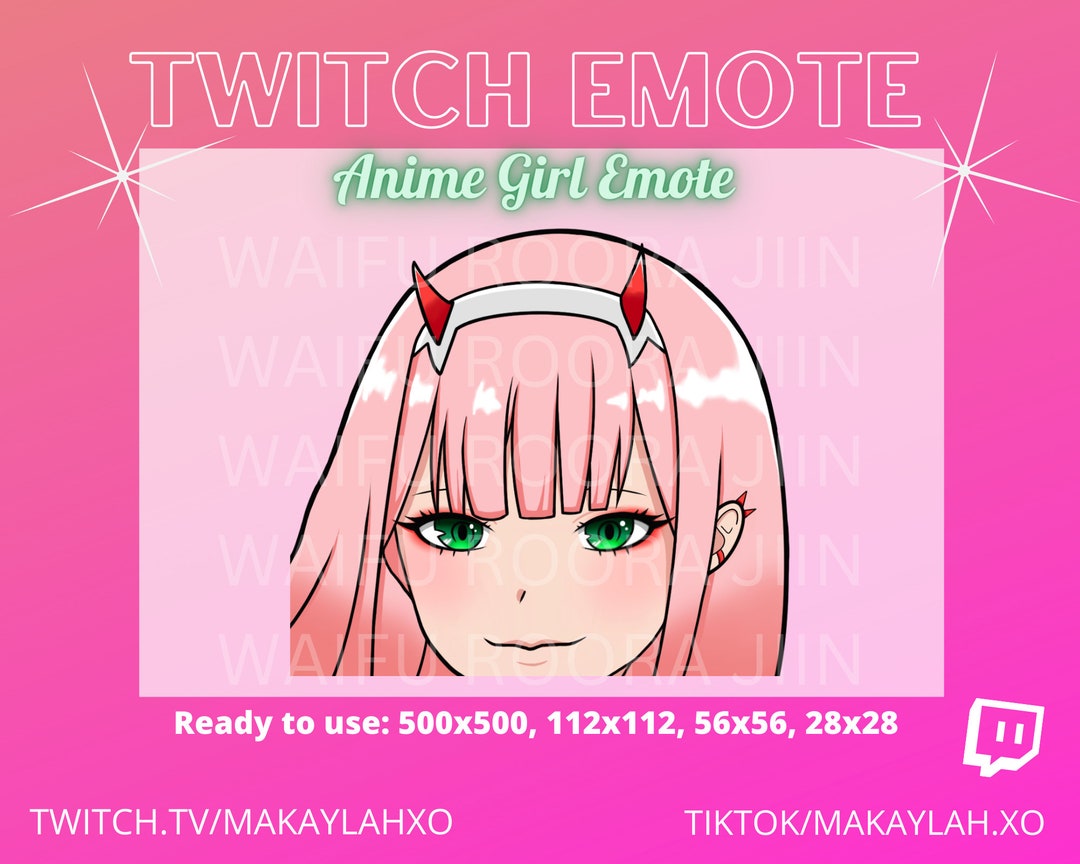 Pink Hair Anime Devil Twitch Peeker Emote- Discord, Youtube, Twitch - Etsy