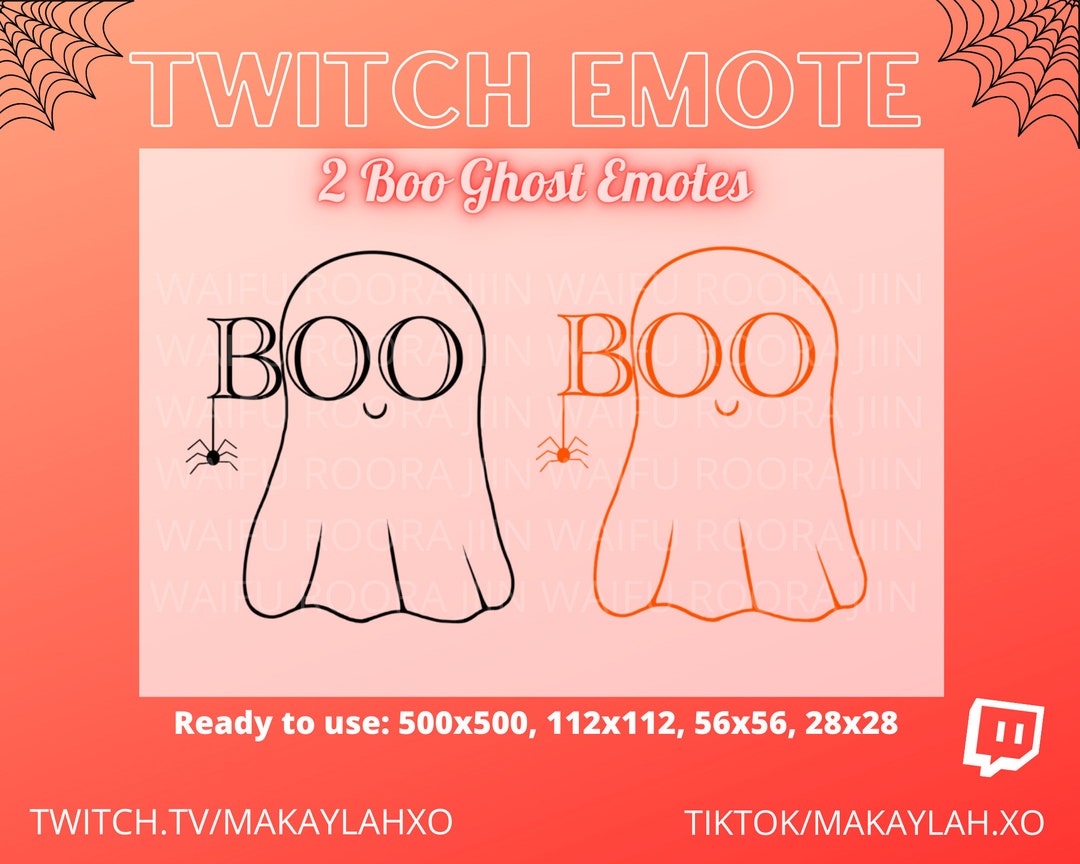2 Boo Ghost Halloween Twitch Emotes- Discord, Twitch, Youtube - Etsy