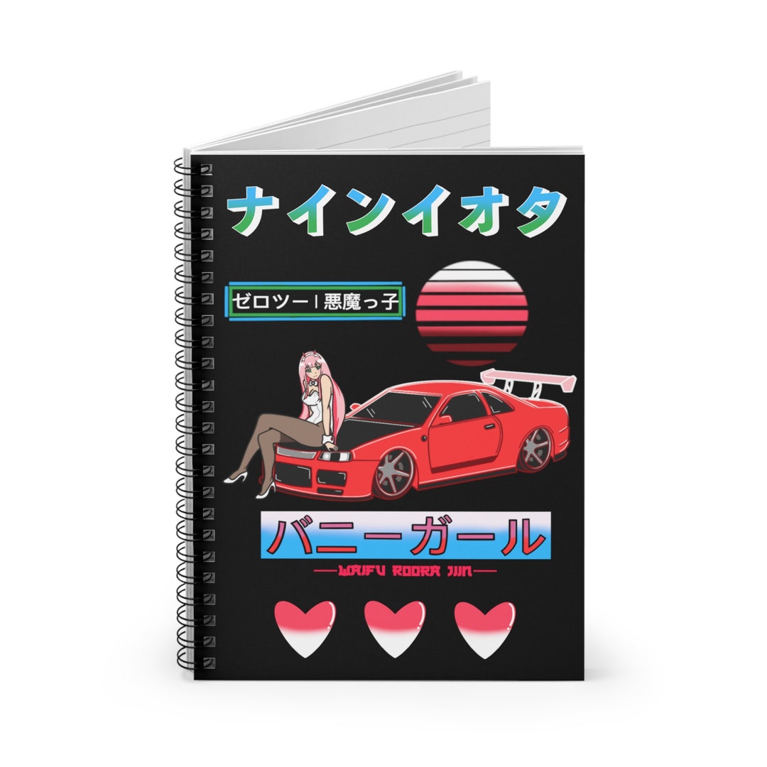 Anime Devil Girl JDM Spiral Notebook - Ruled Line - Etsy