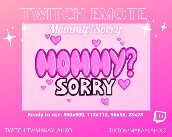 Mommy Sorry Twitch Emote Discord Youtube Twitch | Etsy Australia