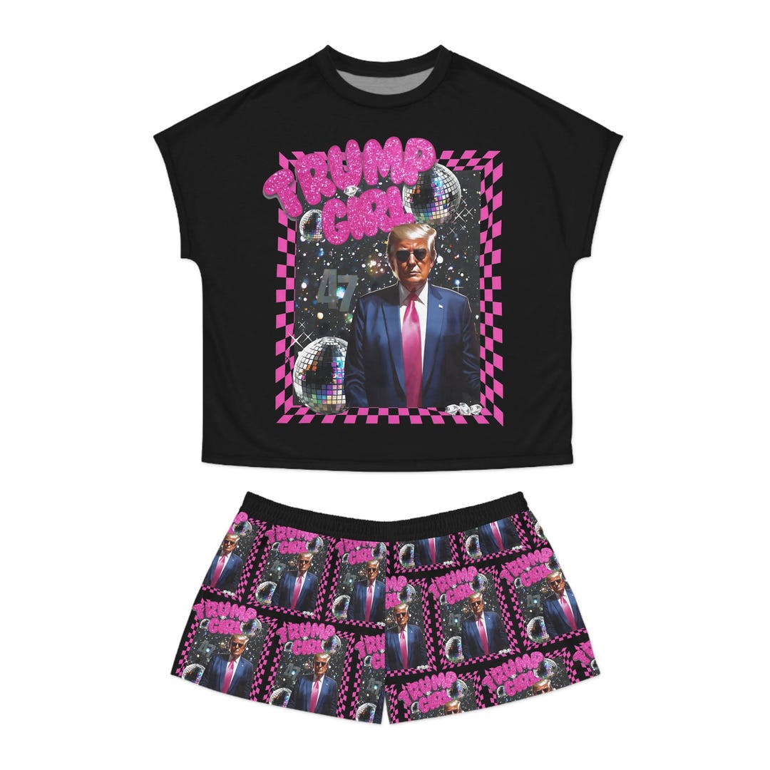 Trump Girl Women's Pajama Set, Fun Sleepwear, Trump 47 President 45-47 ...