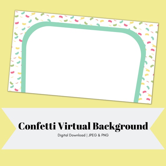 Confetti Virtual Background / Virtual Backgrounds/ Zoom - Etsy