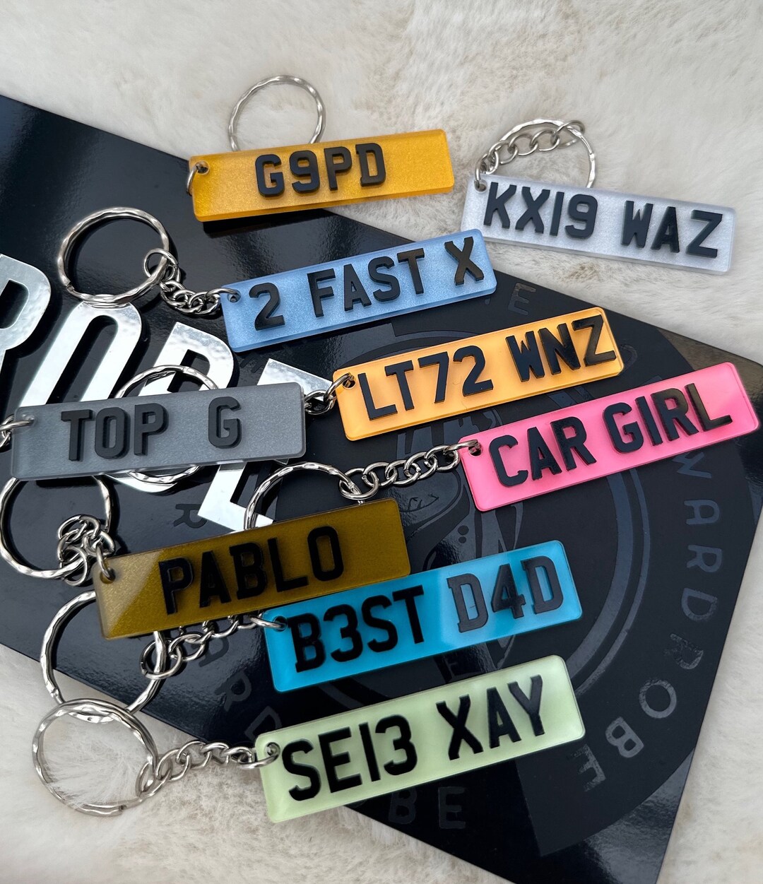 Custom Personalised Numberplate Keyring Accessories Number Plate ...
