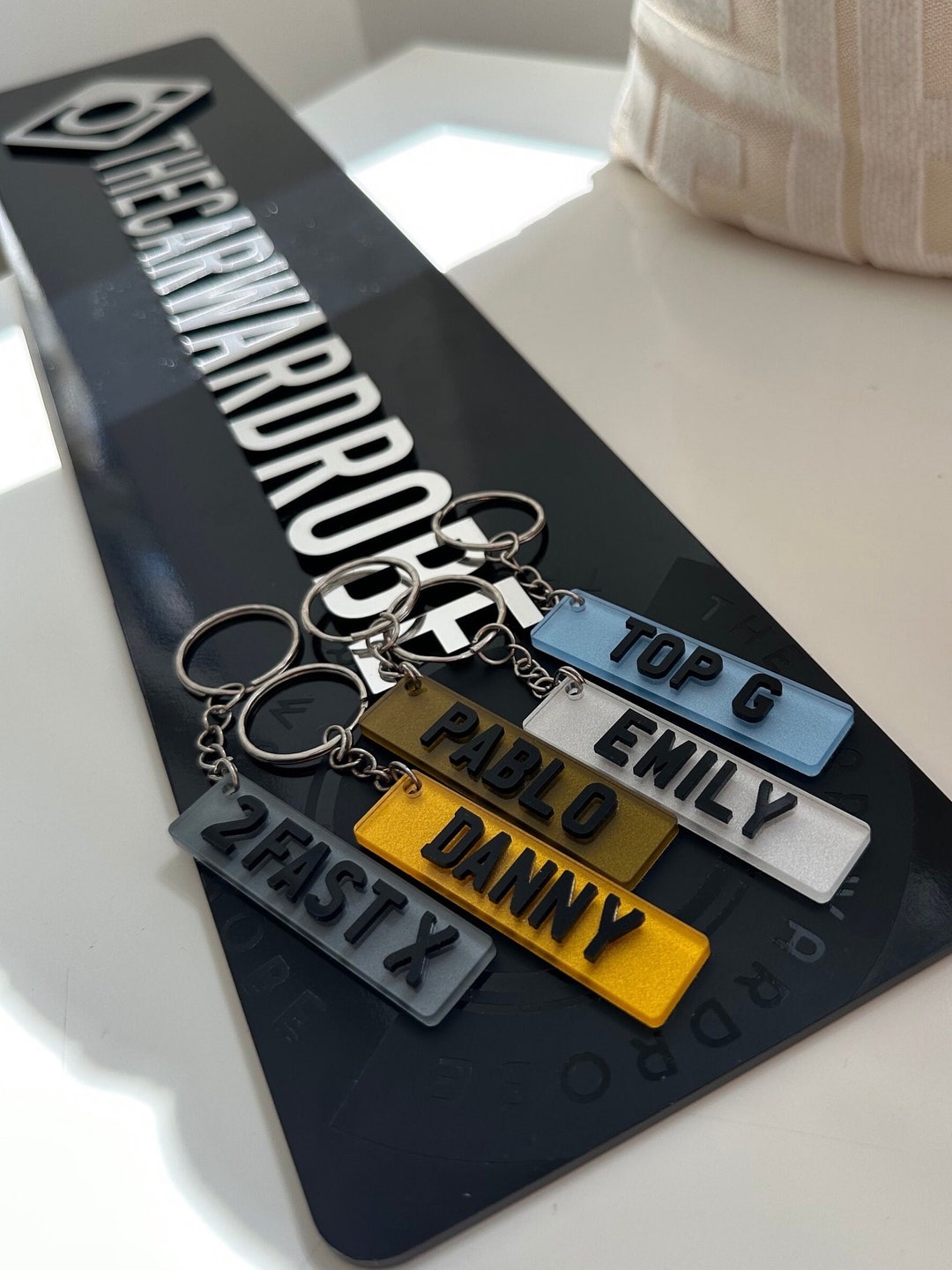 4D Personalised Number Plate Keyring Car Accessories Free Delivery - Etsy