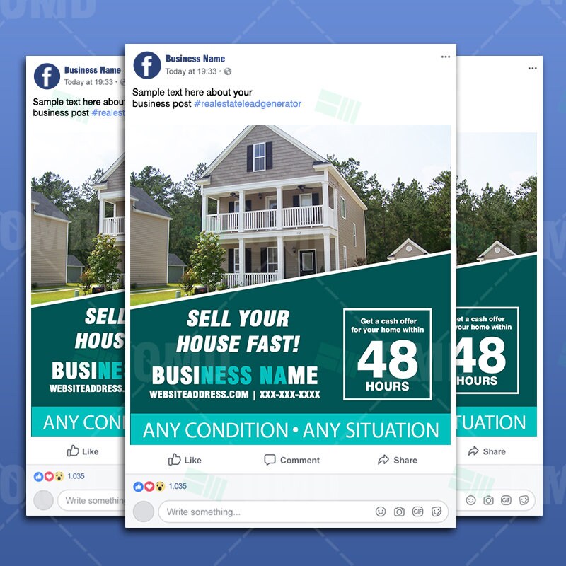 We Buy Houses Social Media Post Package | 4 Personalized Real Estate ...