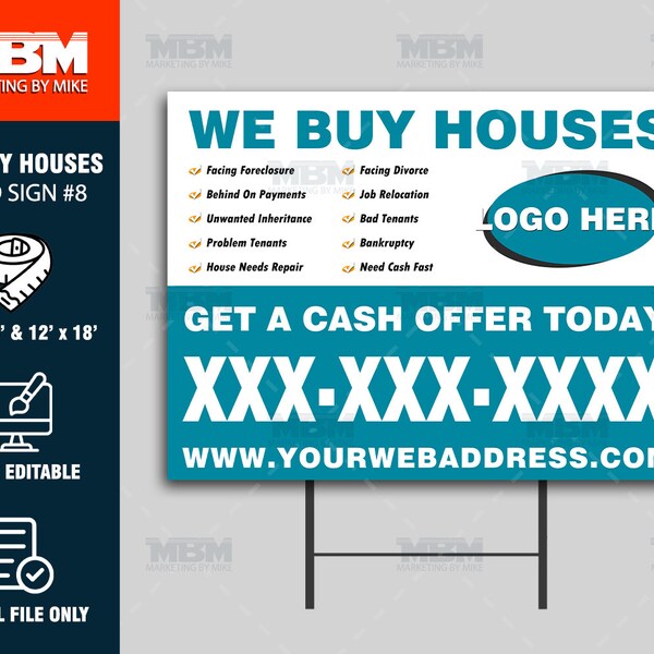 We Buy Houses Signs - Etsy