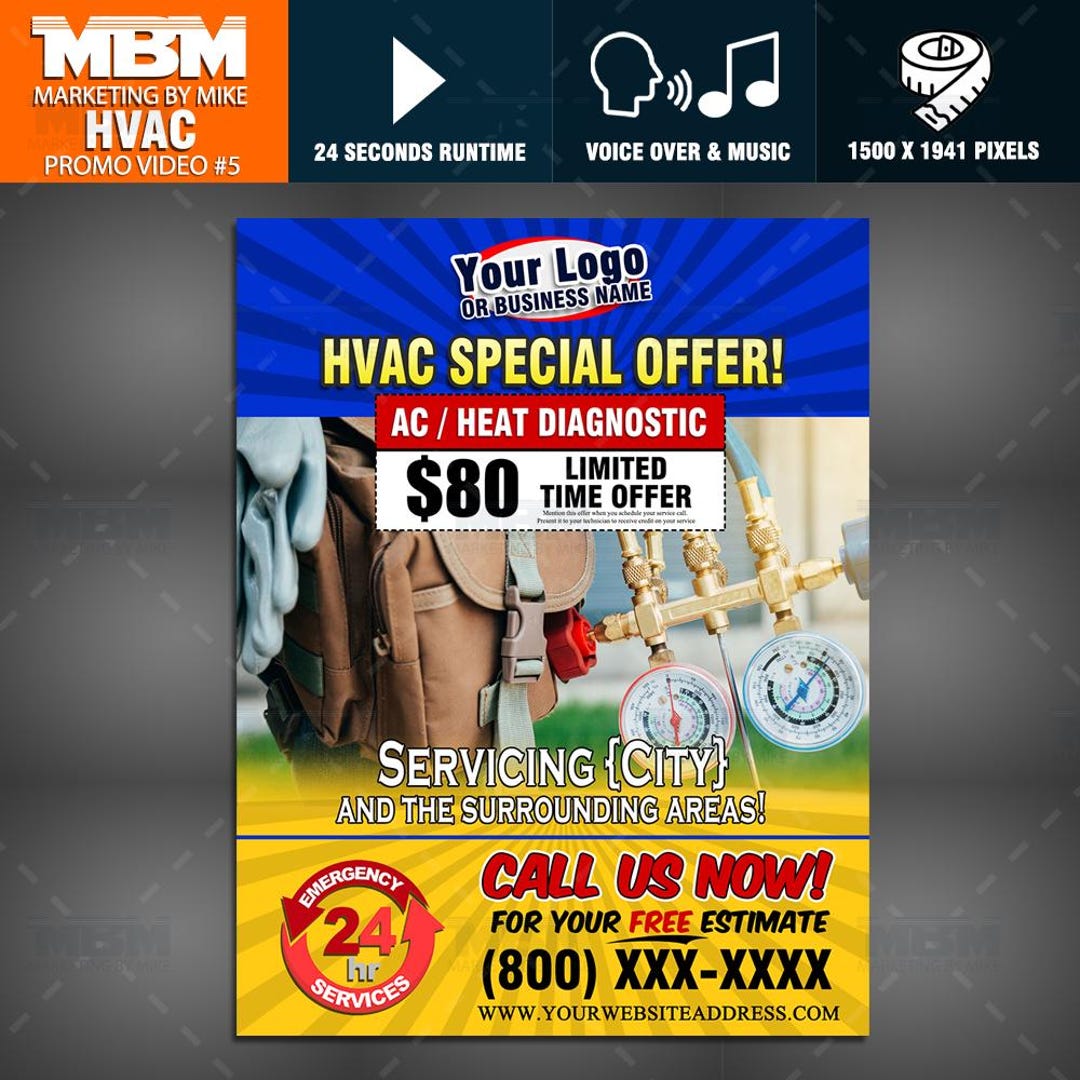 HVAC Promotional Video #5 | Pre-made Professional HVAC Reel Story ...