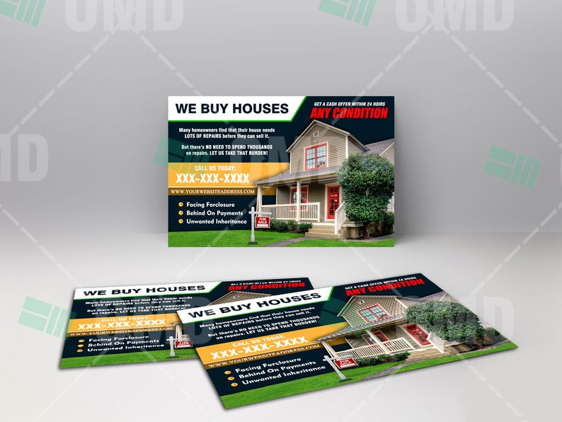 We Buy Houses Postcards Personalized Real Estate Entrepreneur Custom ...