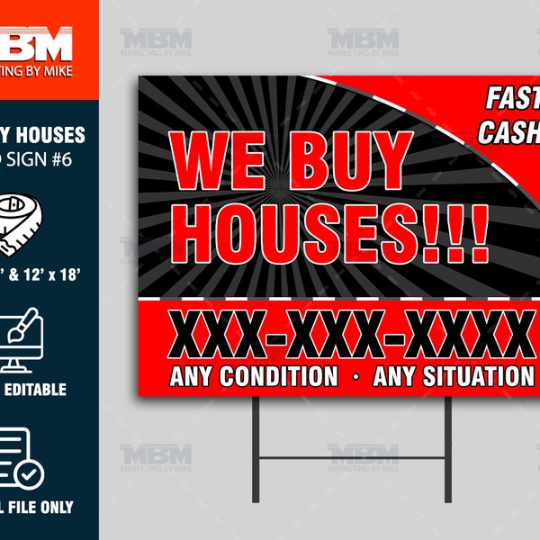 We Buy Houses Signs - Etsy