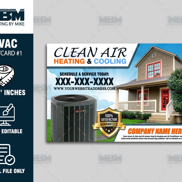 Hvac Business Card - Etsy