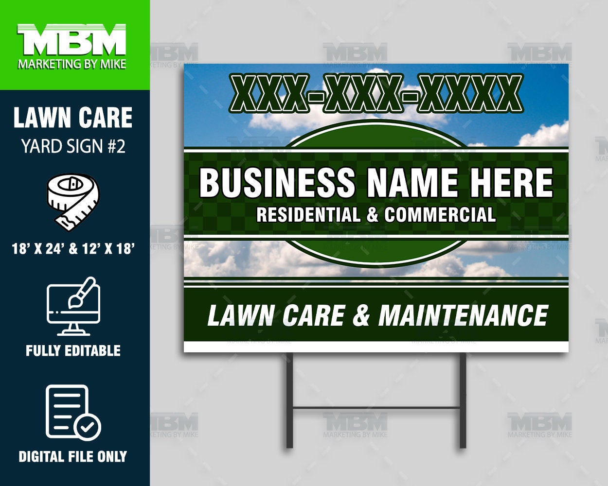 Lawn Care Yard Signs Personalized Landscaping Entrepreneur - Etsy