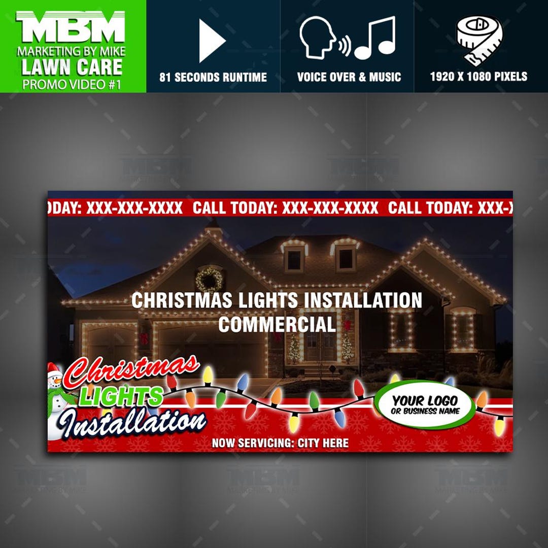Christmas Lights Installation Service Video Commercial - MP4 Digital ...