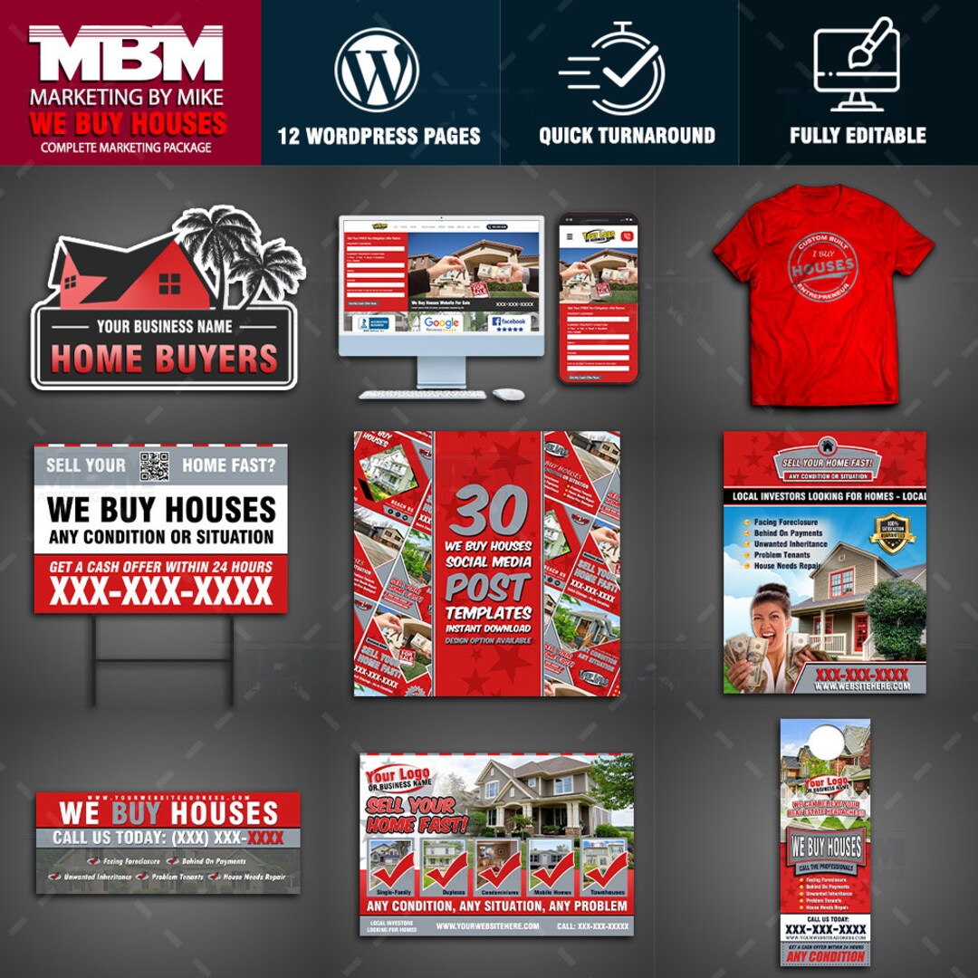 We Buy Houses Complete Business Package | 60 + Investors Custom ...