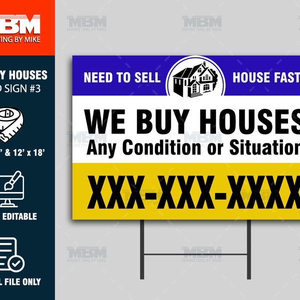 We Buy Houses Signs - Etsy