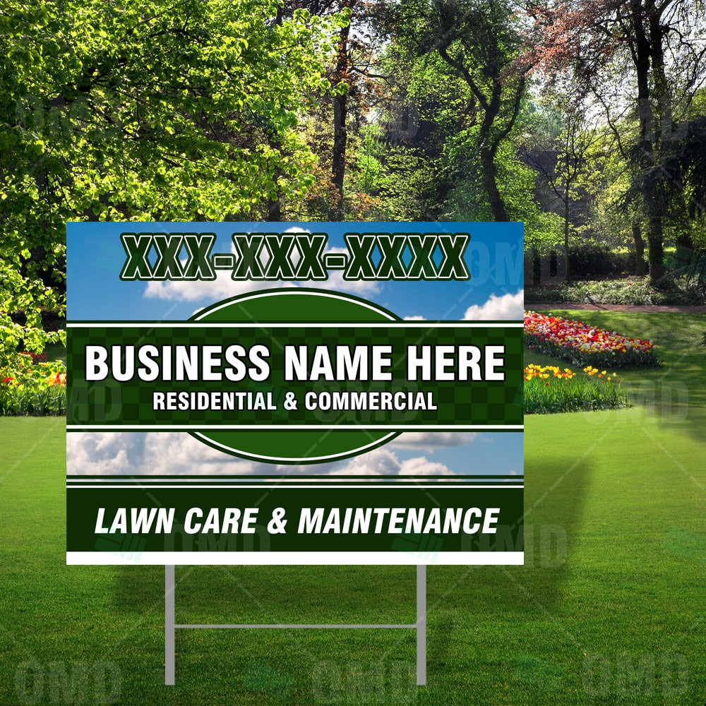 Lawn Care Yard Signs Personalized Landscaping Entrepreneur - Etsy