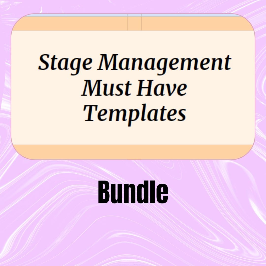 Bundle!- Stage Manager Must Have Templates - Etsy