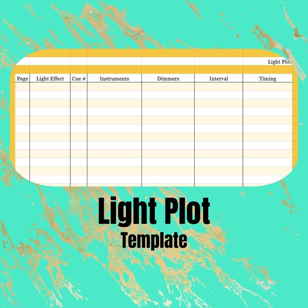 Light Plot Template - Etsy